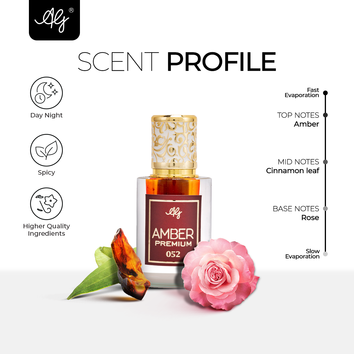 Buy Amber | Long-Lasting Roll-On Attar | AG Perfumes